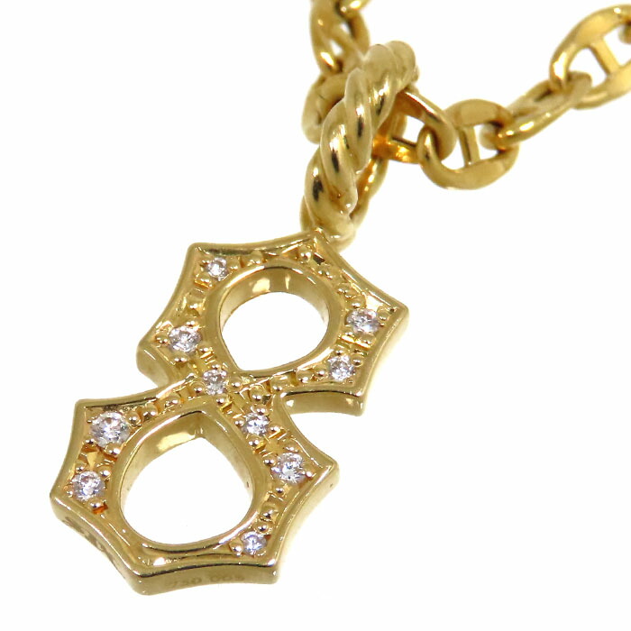 【楽天市場】SJX エスジェイエックス ナンバーチャーム 8 ダイヤ ネックレス K18YG 750 イエローゴールド ダイヤモンド 0.05ct 0.01ct 51.5cm エイト 首飾り ...