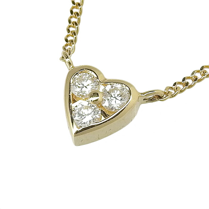 【楽天市場】LA SOMA ラ・ソマ ハート モチーフ ダイヤ ネックレス K18YG 750 イエローゴールド ダイヤモンド 0.15ct 42cm アジャスター付 首飾り アクセサリー ...