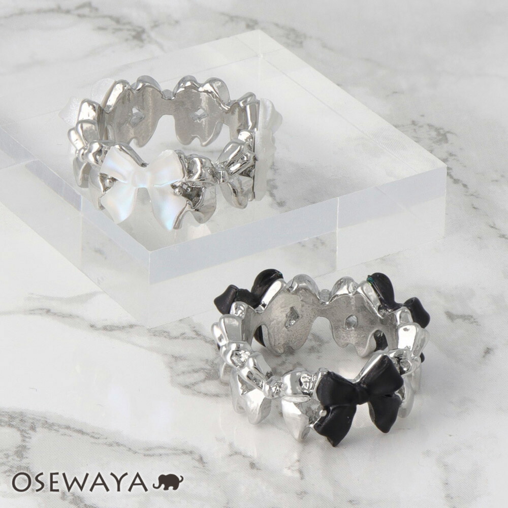【楽天市場】【楽天スーパーSALE 半額】リング yura ニッケルフリー メタル リボン バイカラー 12号 指輪 | OSEWAYA アクセサリー レディース 女性 大人 プレゼント ...