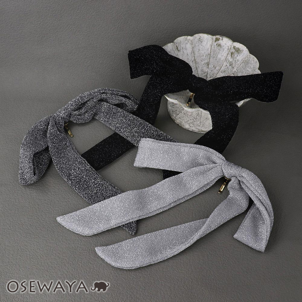 【楽天市場】【500円OFFクーポン配布】【楽天スーパーSALE 半額】ヘアカフ ラメ ロング リボン ヘアポニー ポニーフック | OSEWAYA ヘアアクセサリー ヘアアクセ レディース ...