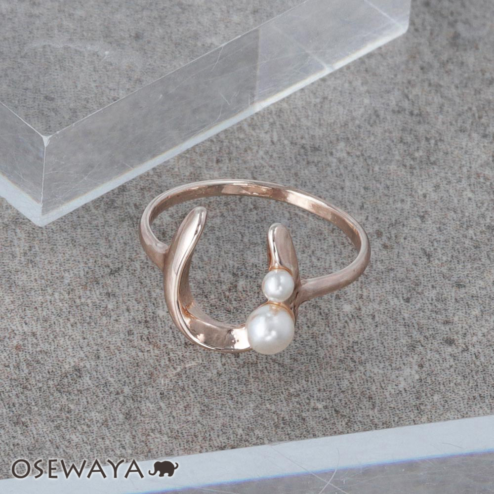 【楽天市場】リング ニッケルフリー ロゼシルバー ダブル パール 馬蹄 ホースシュー 12号 指輪 | OSEWAYA アクセサリー レディース 女性 大人 プレゼント ギフト 結婚式 誕生日 ...