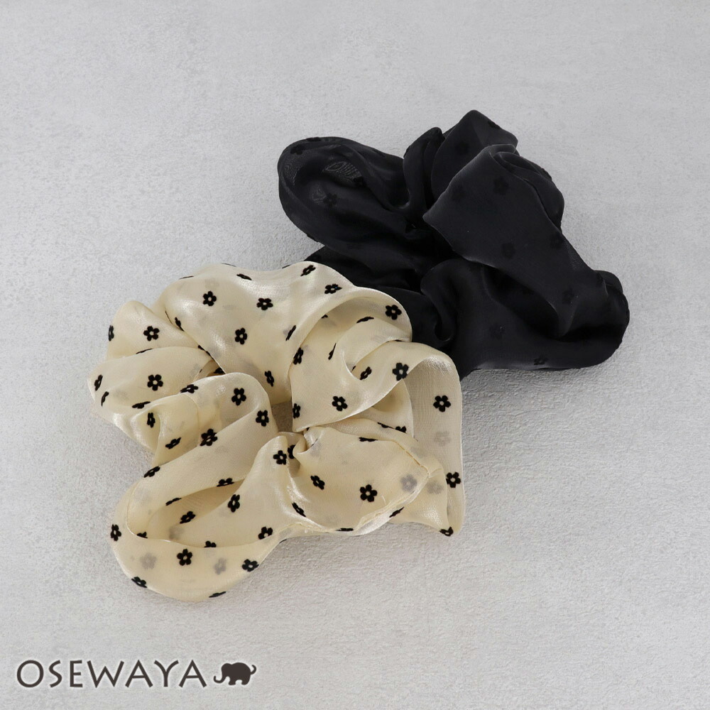 【楽天市場】シュシュ シアー ミニ フラワー 花 フロッキー風 ヘアゴム ヘアポニー | OSEWAYA ヘアアクセサリー ヘアアクセ レディース 女性 大人 プレゼント ギフト 結婚式 ...