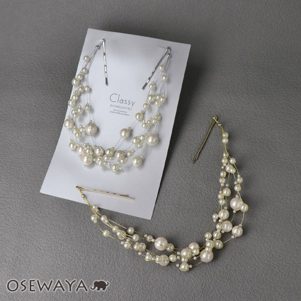 【楽天市場】【送料無料】Classy ヘッドドレス メタル バブル パール 5連 ワイヤー ヘアピン | OSEWAYA ヘアアクセサリー ヘアアクセ レディース 女性 大人 プレゼント ...