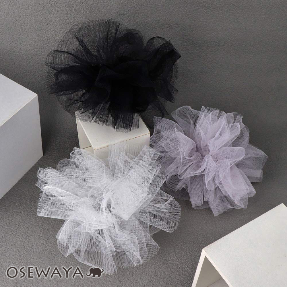 【楽天市場】【4/4夜限定20％OFFクーポン】シュシュ ボリューム チュール ヘアゴム ヘアポニー | OSEWAYA ヘアアクセサリー ヘアアクセ レディース 女性 大人 プレゼント ...