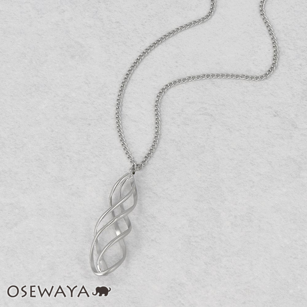 【楽天市場】【送料無料】ネックレス ニッケルフリー sable silver メタル ダブル ツイスト ライン ドロップ ロングネックレス | OSEWAYA アクセサリー レディース 女性 ...