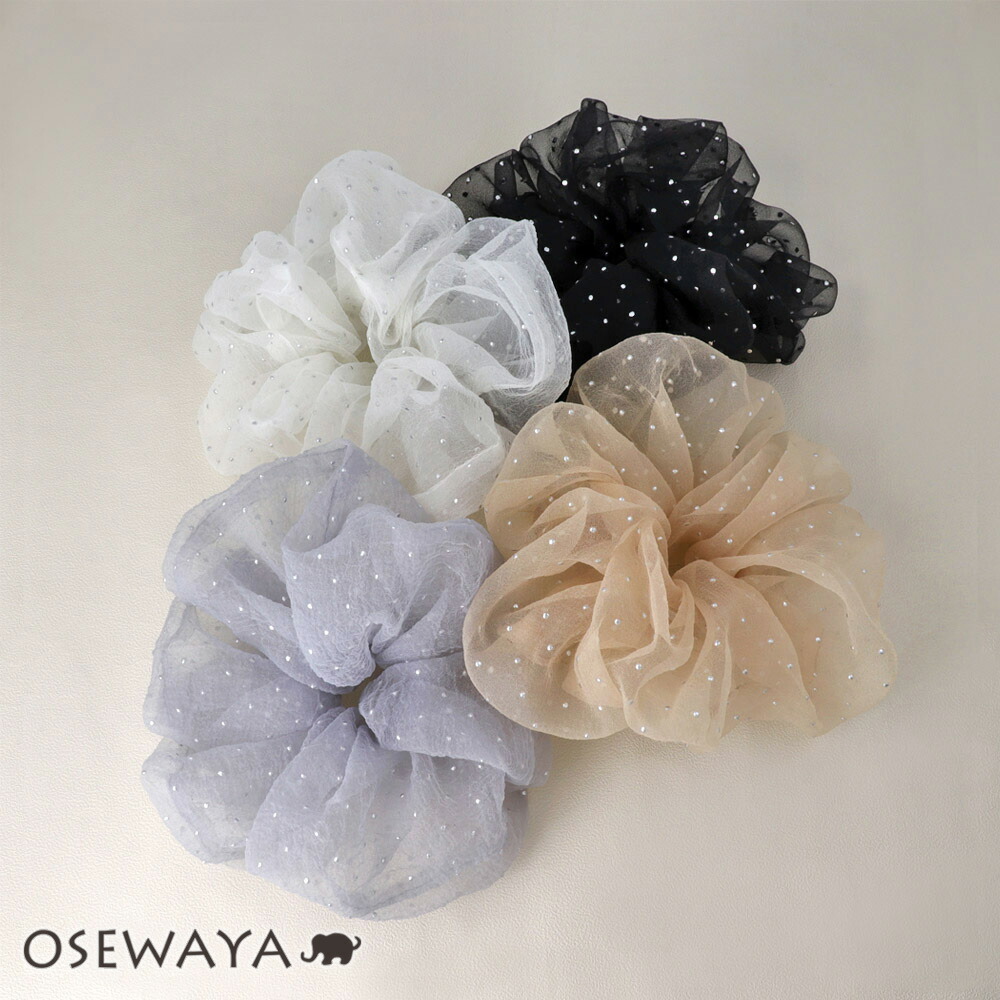 【楽天市場】【7/19 限定20％OFFクーポン】シュシュ シアー メタル カラー ドット ビッグ ボリューム | OSEWAYA ヘアアクセサリー ヘアアクセ レディース 女性 大人 ...