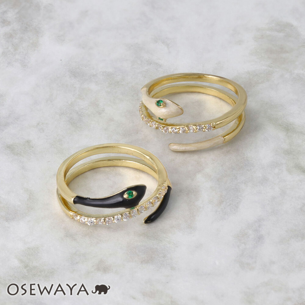 【楽天市場】リング ニッケルフリー メタル キュービックジルコニア 蛇 カラー 13号 指輪 | OSEWAYA アクセサリー レディース 女性 大人 プレゼント ギフト 結婚式 誕生日 ...