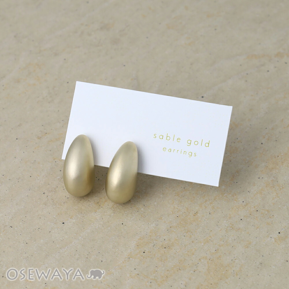 【楽天市場】イヤリング ニッケルフリー sable gold メタル ドロップ ムーン ネジバネ式イヤリング | OSEWAYA アクセサリー ...