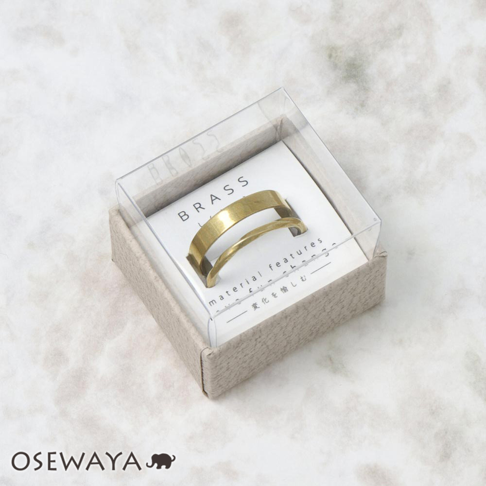 【楽天市場】【最大20％OFFクーポン配布中】リング ニッケルフリー シンプル 経年変化 BRASS しんちゅう 真鍮 ケース入り フリーサイズ 指輪 | OSEWAYA アクセサリー ...