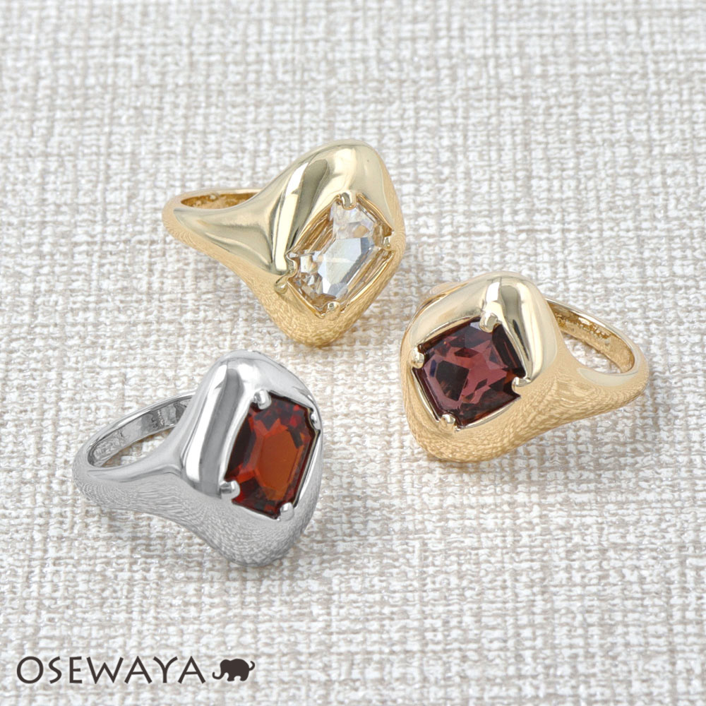 【楽天市場】【3/4夜30％OFFクーポン】【楽天スーパーSALE 半額】リング ニッケルフリー メタル ジェム 12号 指輪 | OSEWAYA アクセサリー レディース 金属アレルギー ...