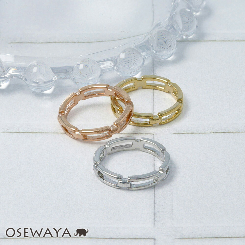 【楽天市場】リング ニッケルフリー メタル スクエア チェーン 3号 5号 ピンキーリング 指輪 | OSEWAYA アクセサリー レディース 金属アレルギー 女性 大人 プレゼント ギフト ...