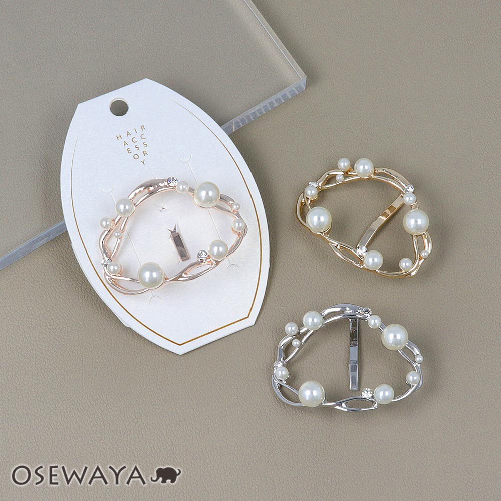 【楽天市場】【3/4夜30％OFFクーポン】【楽天スーパーSALE 半額】ヘアカフ パール ストーン ウェーブ メタル ヘアポニー ポニーフック | OSEWAYA ヘアアクセサリー ヘア ...