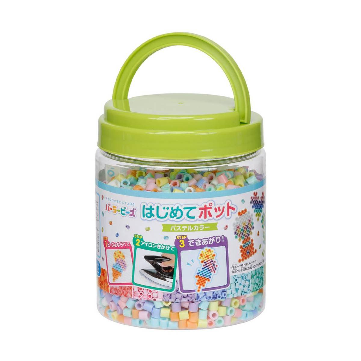 【楽天市場】パーラービーズ はじめてポット パステルカラー 80-17579【5才以上】【約2,500ピース】【カワダ Kawada おもちゃ 女の子 ビーズ アイロンでくっつく アイロン ...
