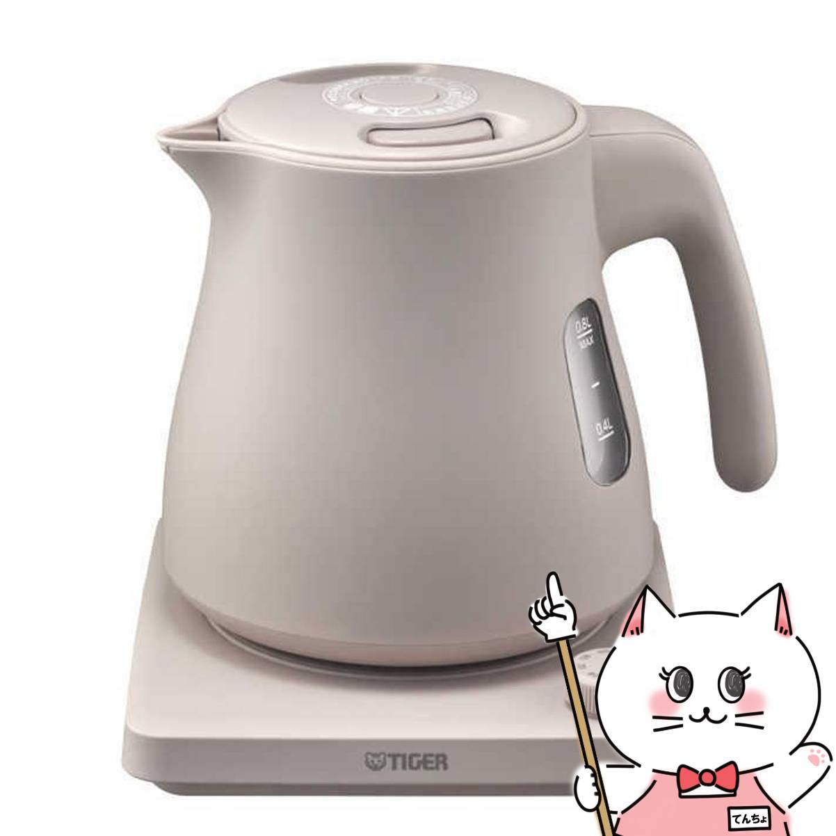 【楽天市場】【超ポイントバック祭 最大22倍】タイガー PTV-A080 CB 蒸気レス電気ケトル(温度調節機能つき)0.8L ブロンド ...