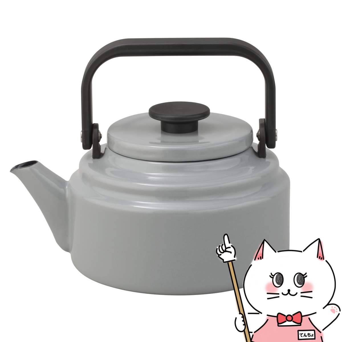 【楽天市場】野田琺瑯 AM-20K GY アムケトル グレー 2.0L【日本製 やかん ホーロー ヤカン 2リットル】【直火・IH対応】【宅配便送料無料】 (wn0801)(6061517 ...