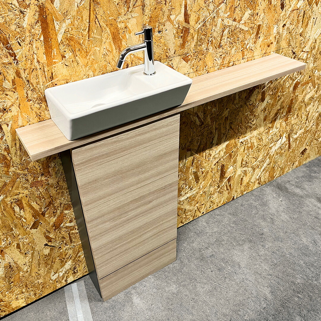 【楽天市場】【新古品】【モデルルーム展示品】 W1015 トイレ手洗いカウンター 木目調ブラウン 【W1222-11】：お新古市場