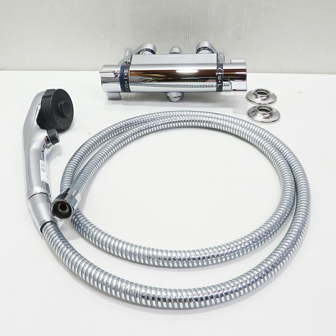 【楽天市場】【新古品】【モデルルーム展示品】 KVK KF800T / ユニットバス専用混合水栓セット ワンストップ付き3wayシャワーヘッド メタル調ホース 減圧弁付属 吐水口 固定 ...