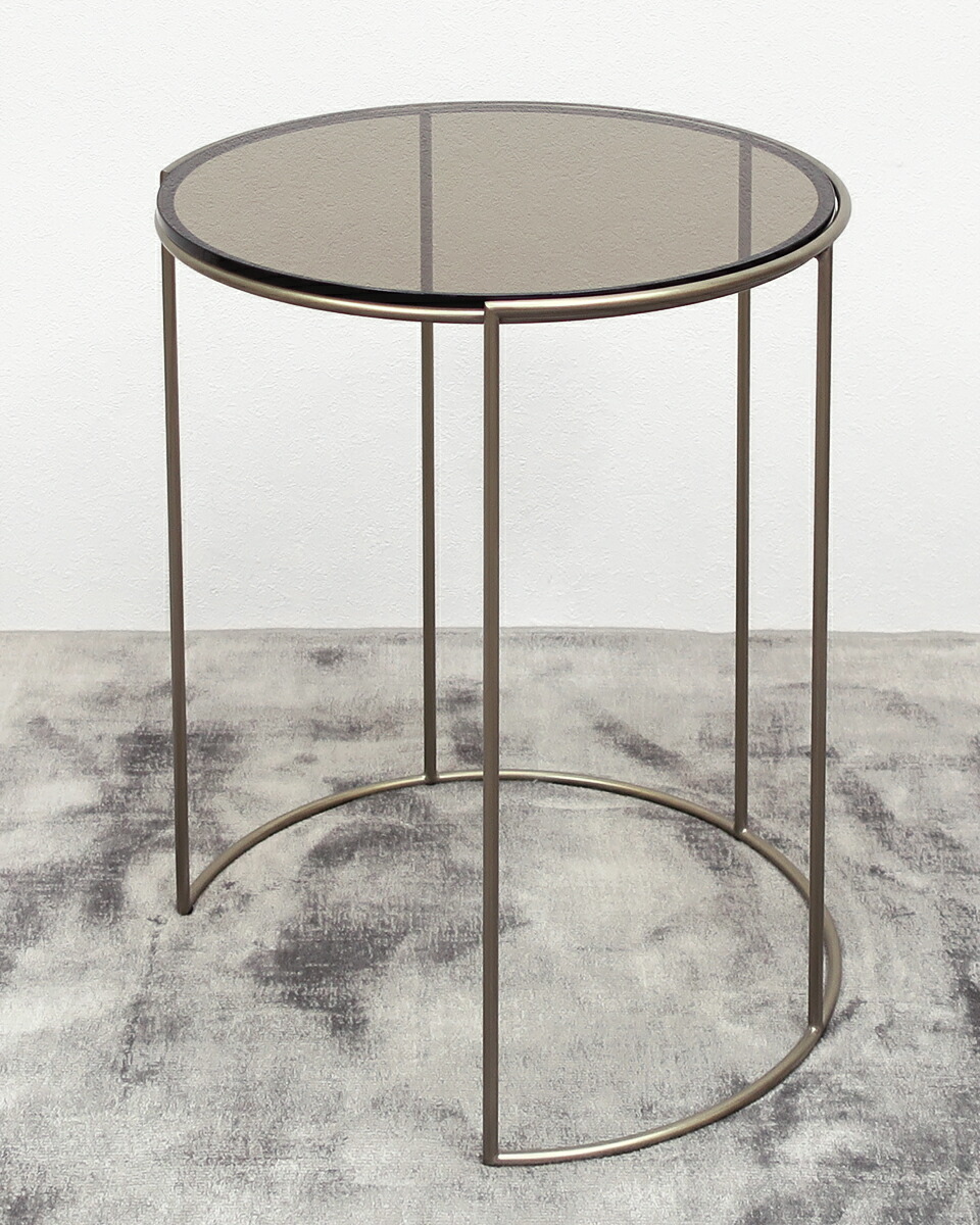 【楽天市場】【新古品】 【モデルルーム展示品】 arflex (アルフレックス) CLIPS (クリップス) / φ400 ガラス天板 コーヒーテーブル サイドテーブル ブロンズ 【V0725 ...