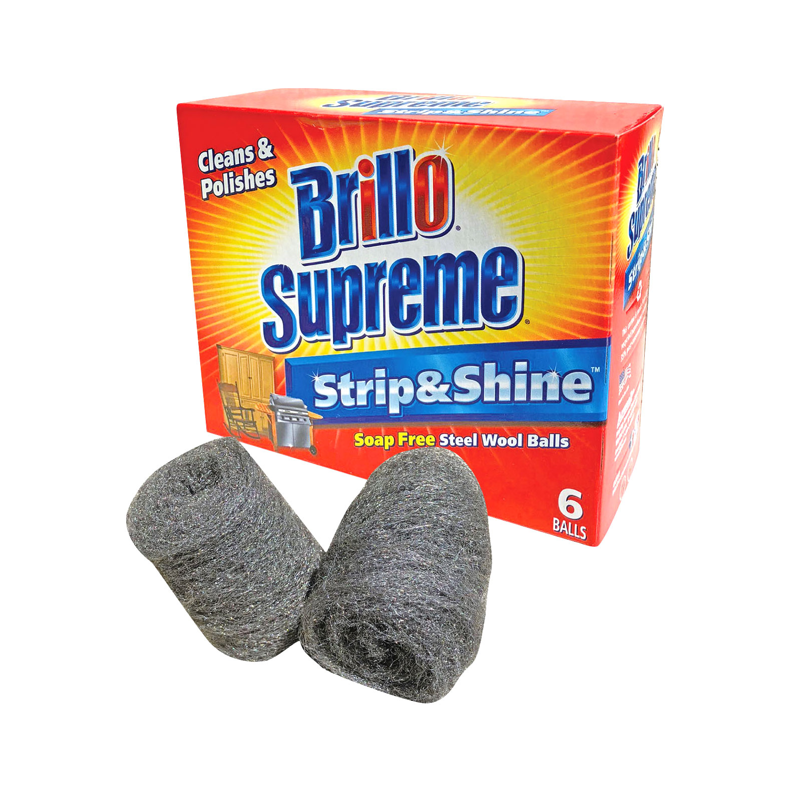 【楽天市場】BRILLO (ブリロ) Strip & Shine Steel Wool Balls スチールタワシ スチールたわし シンク ...