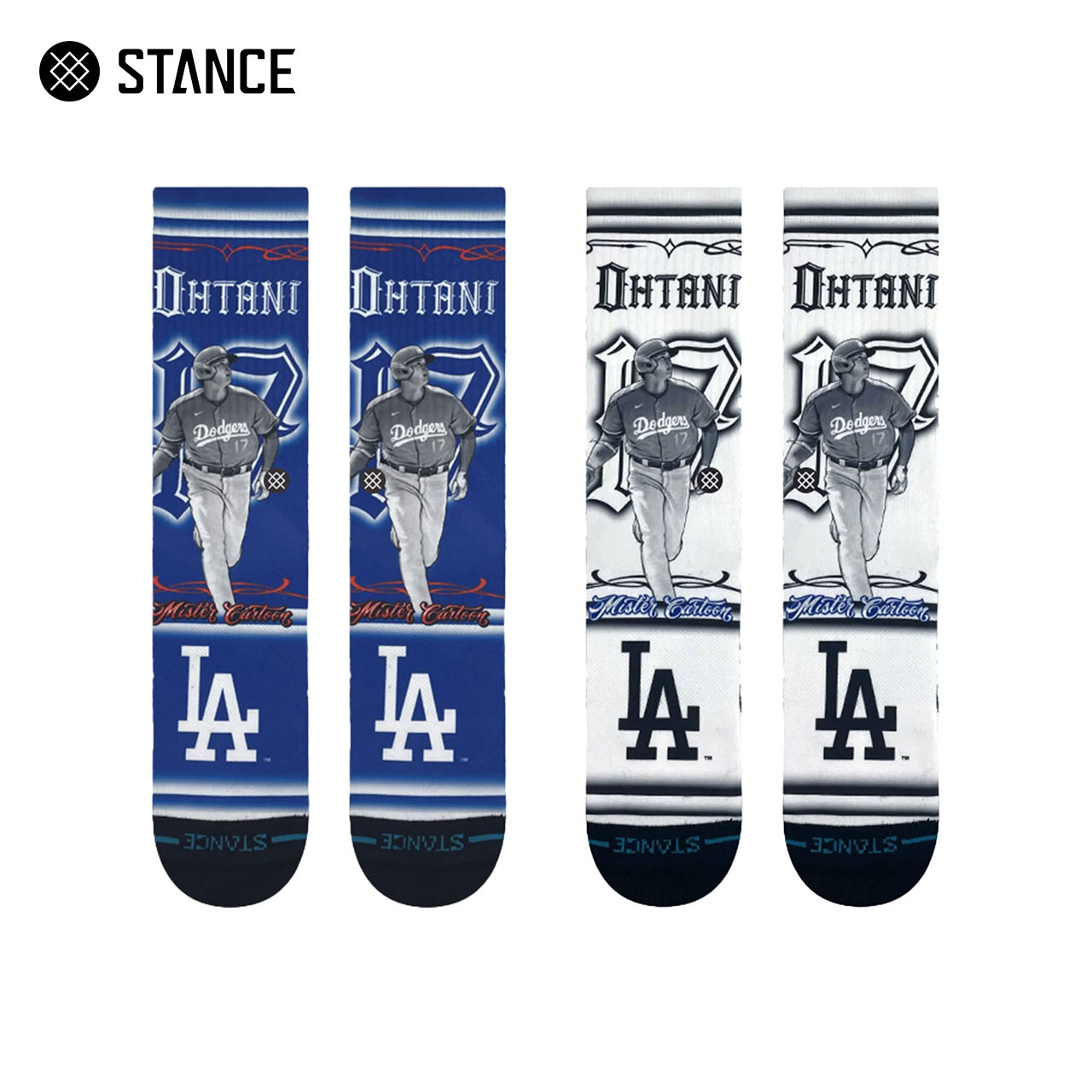【楽天市場】【正規輸入品】 STANCE (スタンス) LA Dodgers x Cartoon x Shohei Ohtani Stance ...