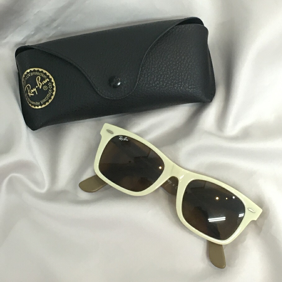 【楽天市場】【送料無料】Ray Ban RB2151 レイバン ウェイファーラー サングラス ベージュ クリーム【中古】【004】：オタカルチャー