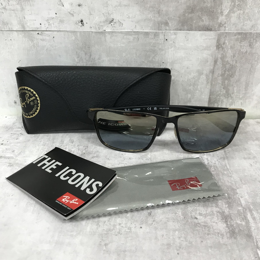 【楽天市場】【送料無料】Ray-Ban RB3721CH CHROMANCE 偏光レンズ ポリッシュゴールド ブラック POLARIZED ...