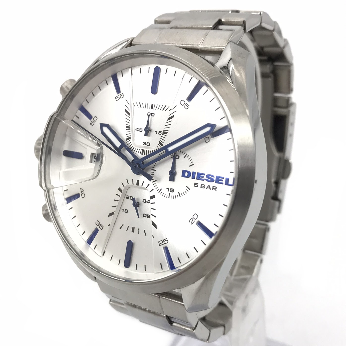 【楽天市場】【中古】DIESEL｜ディーゼル クロノグラフ/アナログクオーツ腕時計/DZ4473/ シルバー【f131】：お宝市番館
