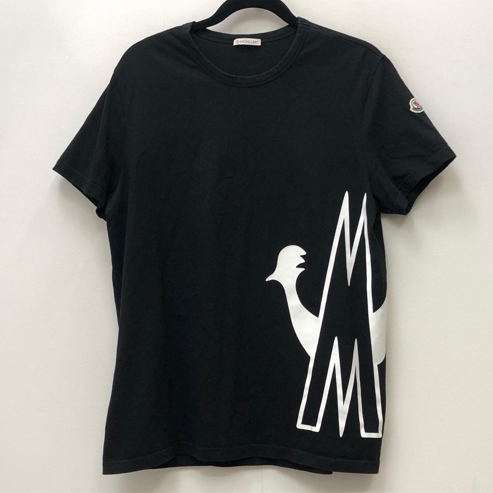 【楽天市場】【中古】 MONCLER | モンクレール MAGLIA T-SHIRT 半袖Tシャツ E20918046150 V8043 ブラック サイズ：L【加古川店】：お宝市番館
