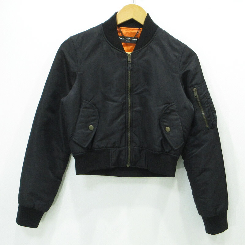 【楽天市場】【中古】 BALENCIAGA | バレンシアガ 中綿ジャケット ミリタリージャケット 460590 TTD03 ブラック サイズ ...