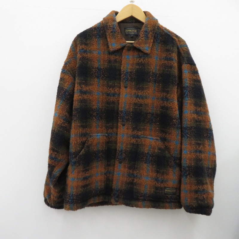 【楽天市場】【中古】PENDLETON | ペンドルトン ウールジャケット チェック柄 1575-6206 ブラウン サイズ：L【瀬戸大橋店】：お宝市番館