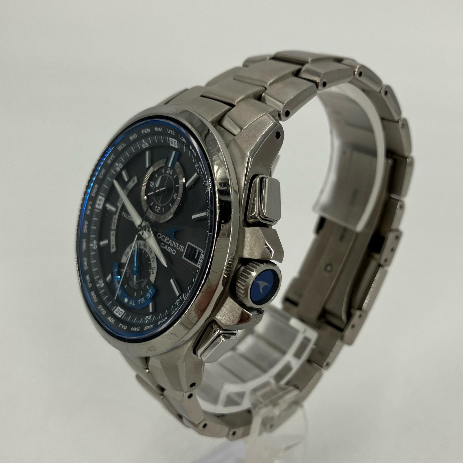 【楽天市場】【中古】CASIO | カシオ アナログ電波ソーラー OCEANUS 腕時計 OCW-T1000-1AJF シルバー【イオン広店 ...