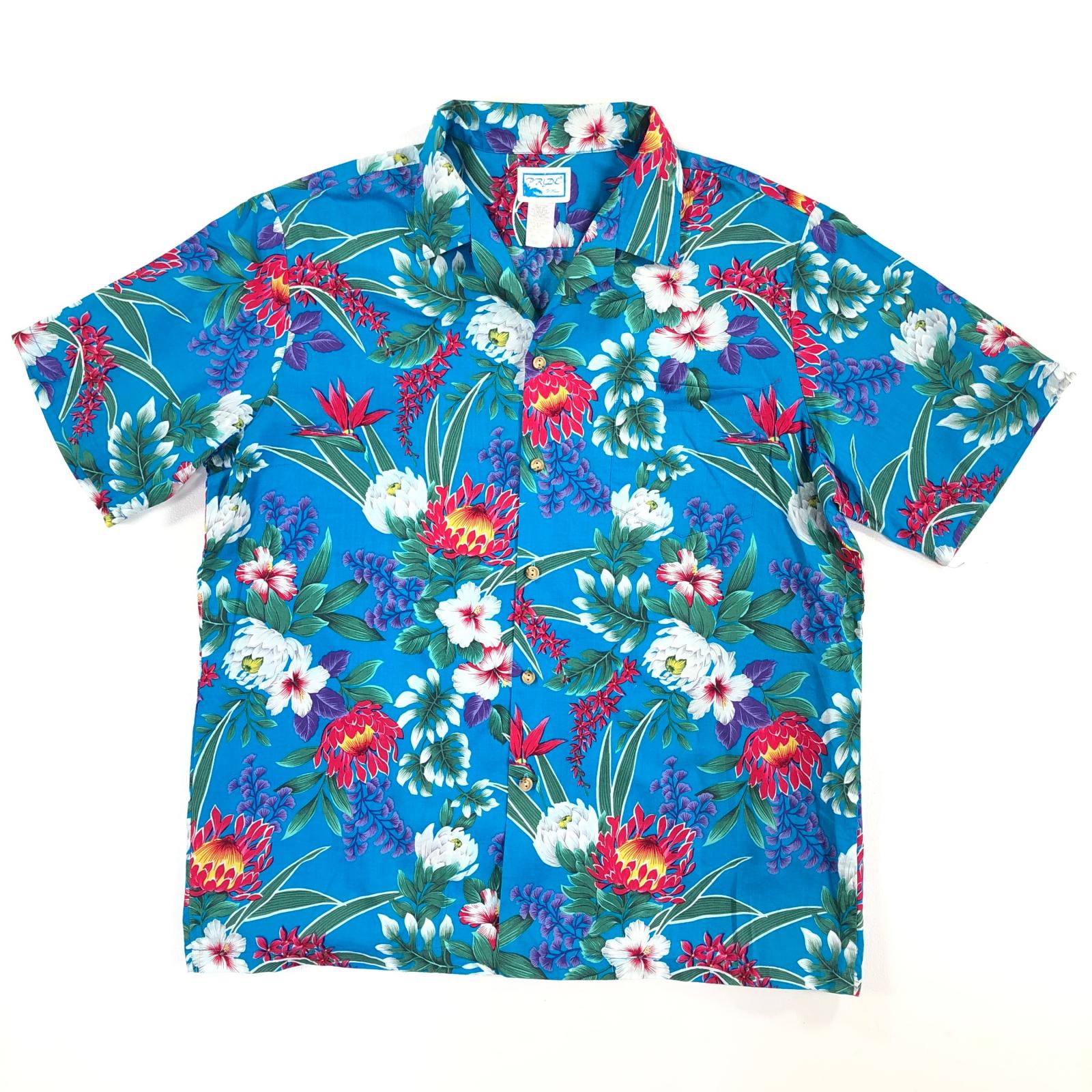 【楽天市場】【中古】 PRIDE OF HAWAII 70年代 ハワイアンシャツ アロハ ブルー系 その他トップス サイズ：XL【加古川物流 ...