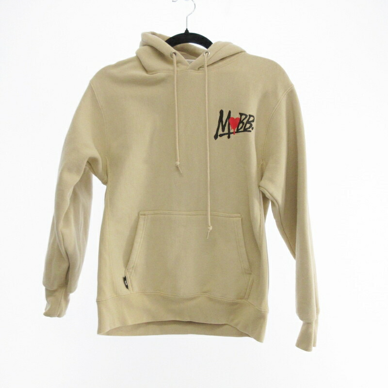 【楽天市場】【中古】MOBB | モブ HEART DRIP WAPPEN HOODIE パーカー ベージュ サイズ：S【姫路東店】：お宝市番館