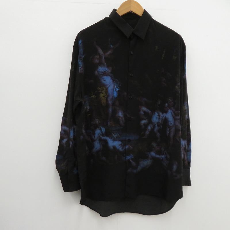 【楽天市場】【中古】LAD MUSICIAN | ラッドミュージシャン DECHINE BIG SHIRT INKJET (ANGELS) 長袖シャツ 2119-114 ブラック サイズ：44 ...