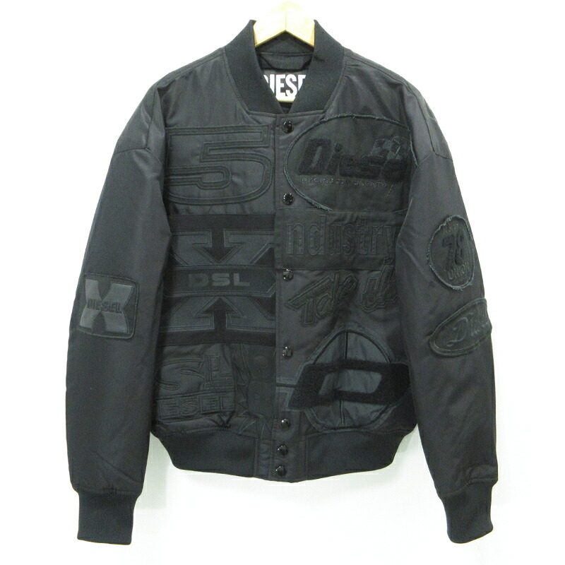 【楽天市場】【中古】DIESEL | ディーゼル J-BULC-PATCH JACKET ブルゾン A04982 ブラック サイズ：M【三重 ...