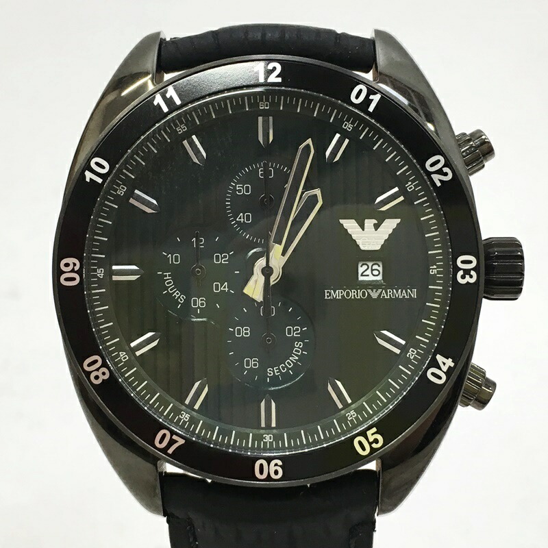 【楽天市場】【中古】EMPORIO ARMANI エンポリオアルマーニ AR5917 時計 アナログ クォーツ レザーベルト カラー：グリーン ...