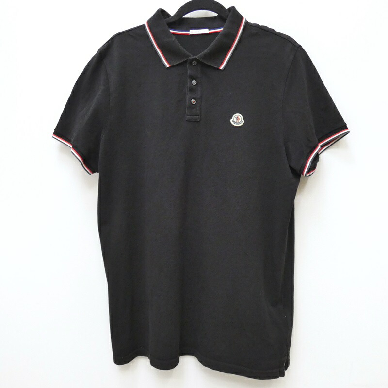【楽天市場】【中古】MONCLER モンクレール 18SS 国内正規品 ポロシャツ半袖 サイズ：XL カラー：ブラック ...