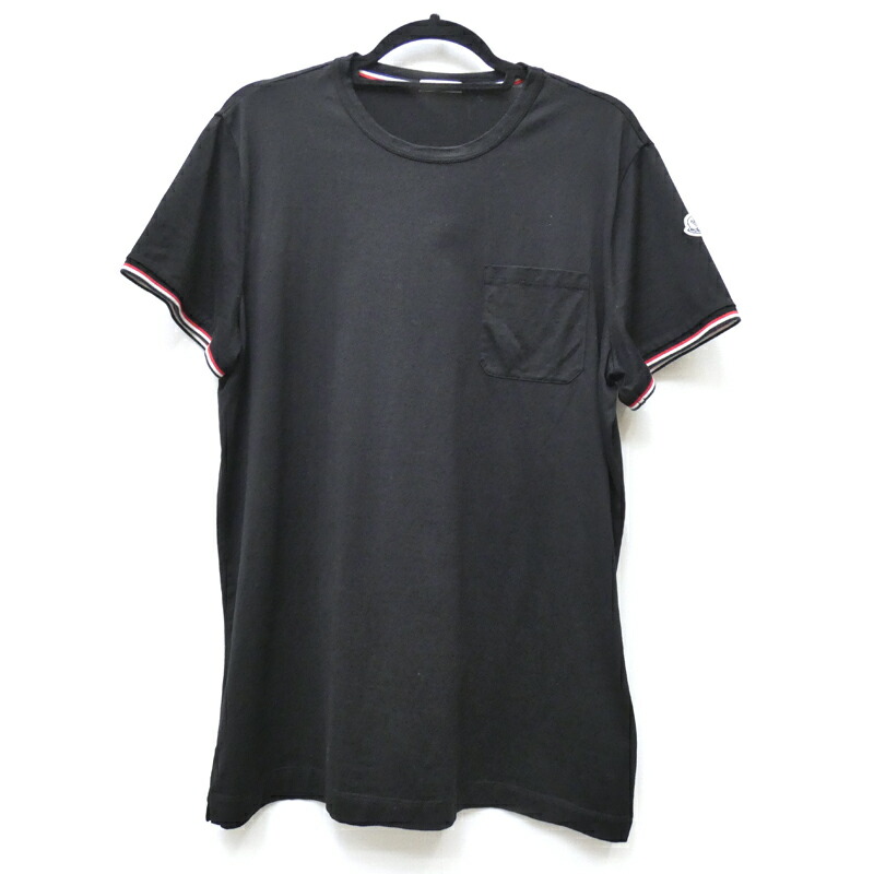 【楽天市場】【中古】MONCLER モンクレール Tシャツ半袖 サイズ：L カラー：ブラック 18SS E10918019800 8390Y ...