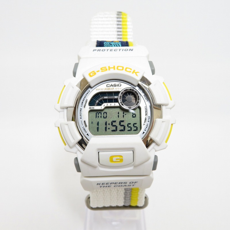 【楽天市場】【中古】CASIO｜カシオ G-SHOCK/ジーショック DW-9500SR-9T サーフライダーファンデーション限定品 デジタルクォーツ 腕時計 シルバー(文字盤)×ホワイト ...