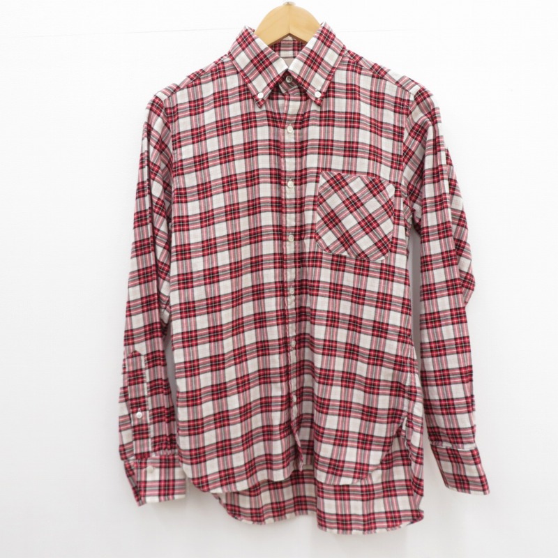 【楽天市場】【中古】cantate｜カンタータ Check B.D. Collor Shirt チェック柄B.Dシャツ 18SS レッド ...
