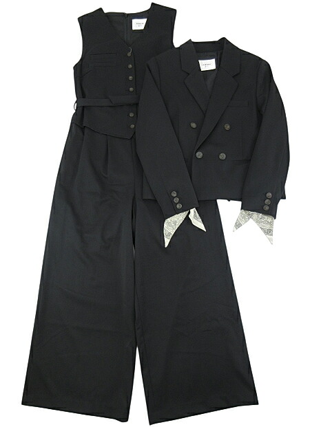 【楽天市場】【中古】AMERI “アメリ” DOUBLE BREASTED JACKET & VEST ALL IN ONE ダブルブレストジャケット ベストオールインワン セットアップ ...