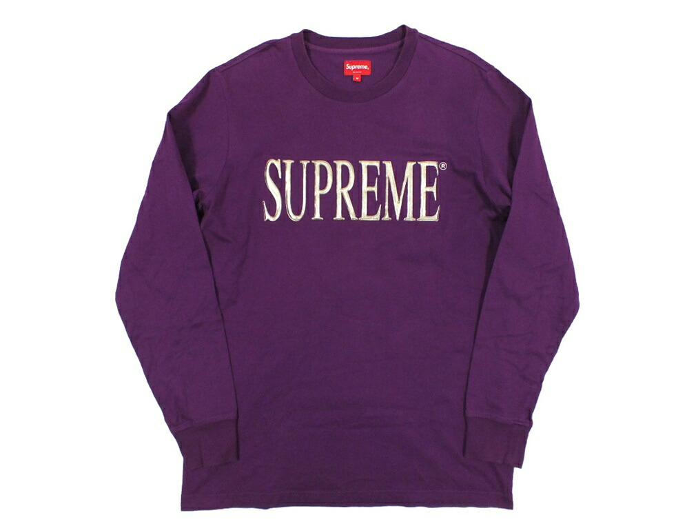 【楽天市場】【中古】Supreme Gold Logo L/S Tee 16SS "シュプリーム ゴールドロゴ 長袖 Tシャツ ロンT"【都城 ...