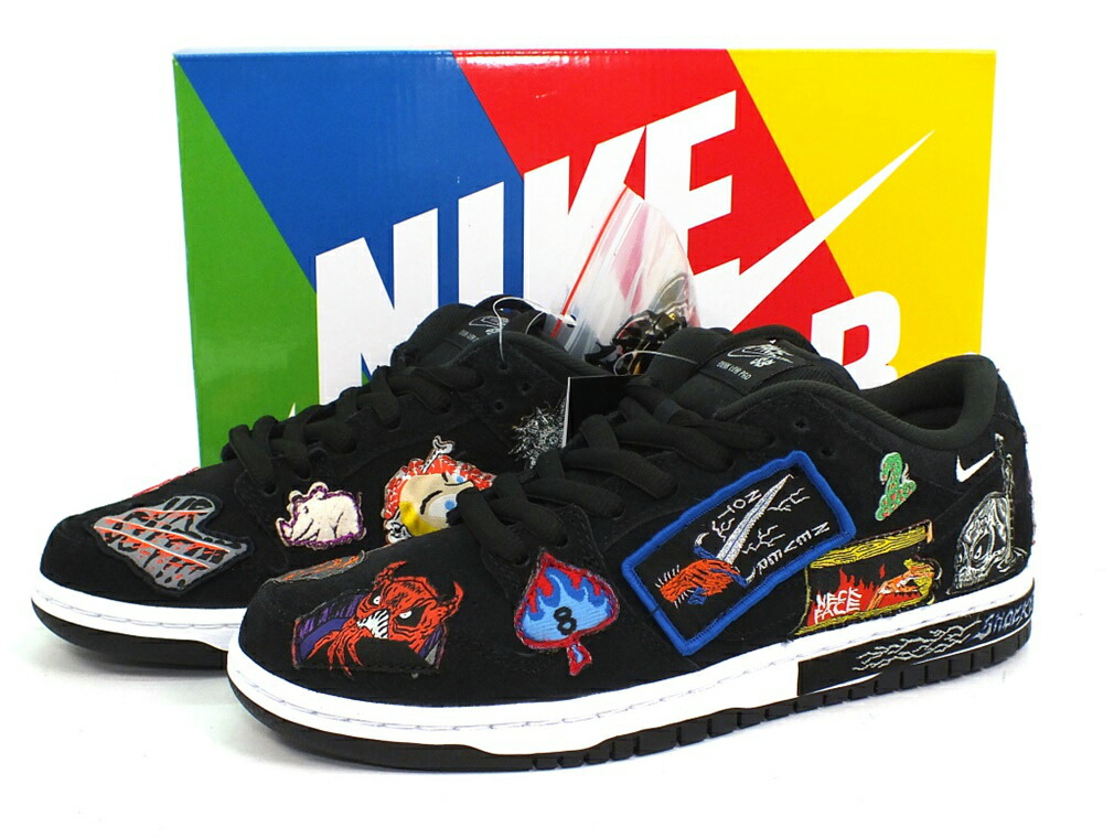 【楽天市場】【未使用】NECK FACE × NIKE SB DUNK LOW PRO QS DQ4488-001 26cm "ネックフェイス ...