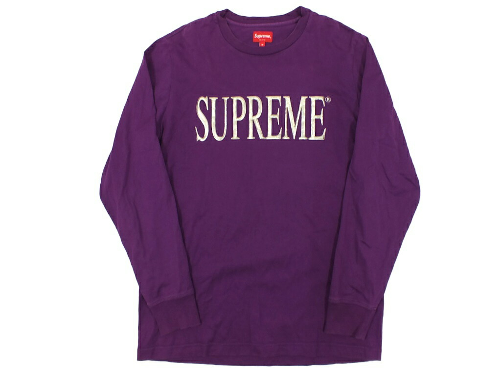 【楽天市場】【中古】Supreme Gold Logo L/S Tee 16FW "シュプリーム ゴールドロゴ 長袖 Tシャツ ロンT"【都城 ...