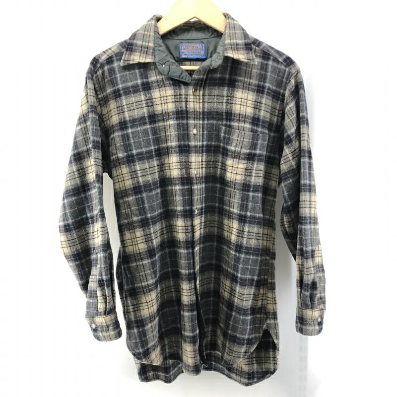【楽天市場】【中古】PENDLETON PENDLETON 70s ウールチェックシャツ マルチカラー サイズM[24]：お宝創庫