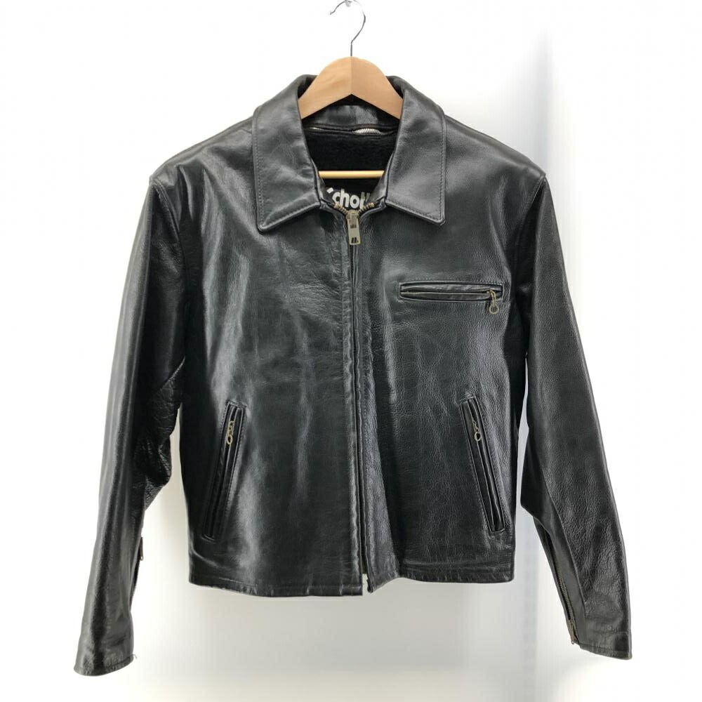 【楽天市場】【中古】SCHOTT SCHOTT 80s AT101 襟付きシングルライダース ブラック size 42[24]：お宝創庫