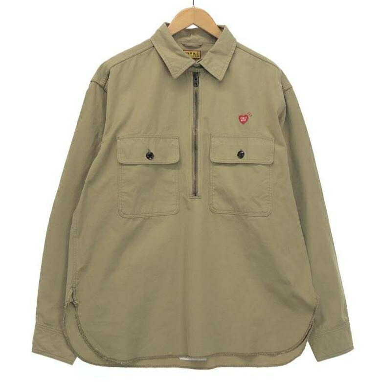 【楽天市場】【中古】HUMAN MADE ZIP-UP WORK SHIRT L ベージュ ヒューマンメイド[10]：お宝創庫