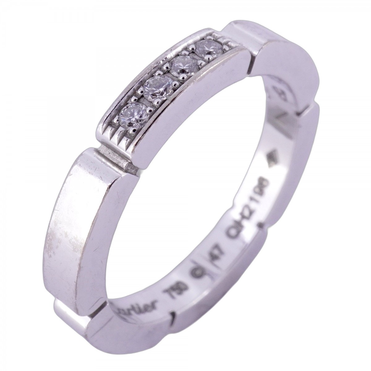 【楽天市場】【5jdb1024】カルティエ リング マイヨンパンテール 4PD K18WG ホワイトゴールド ダイヤモンド ＃47【中古 ...