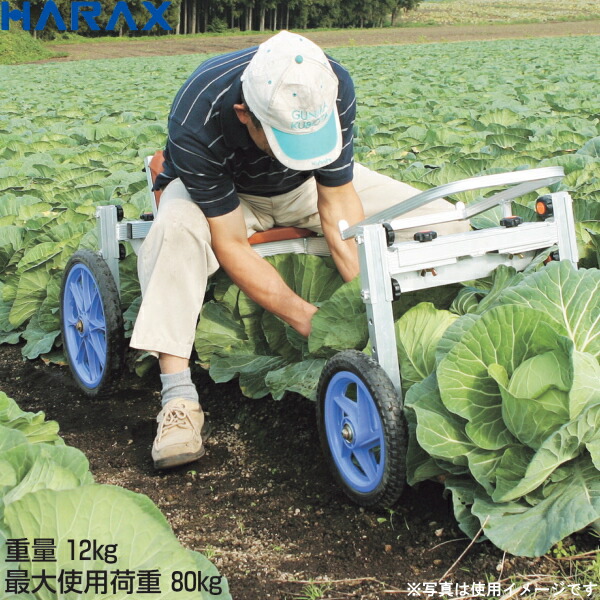 【楽天市場】HARAX ハラックス ナエッコ NKH-600S アルミ製 乗用植付け・収穫兼用作業車 最大使用荷重80kg ノーパンクタイヤ ...
