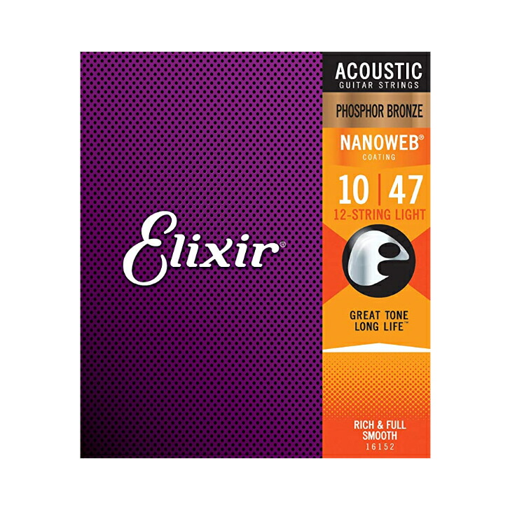 【楽天市場】【アコースティックギター弦】Elixir 12-STRINGS アコースティックギター弦 16152 PHOSPHOR ...